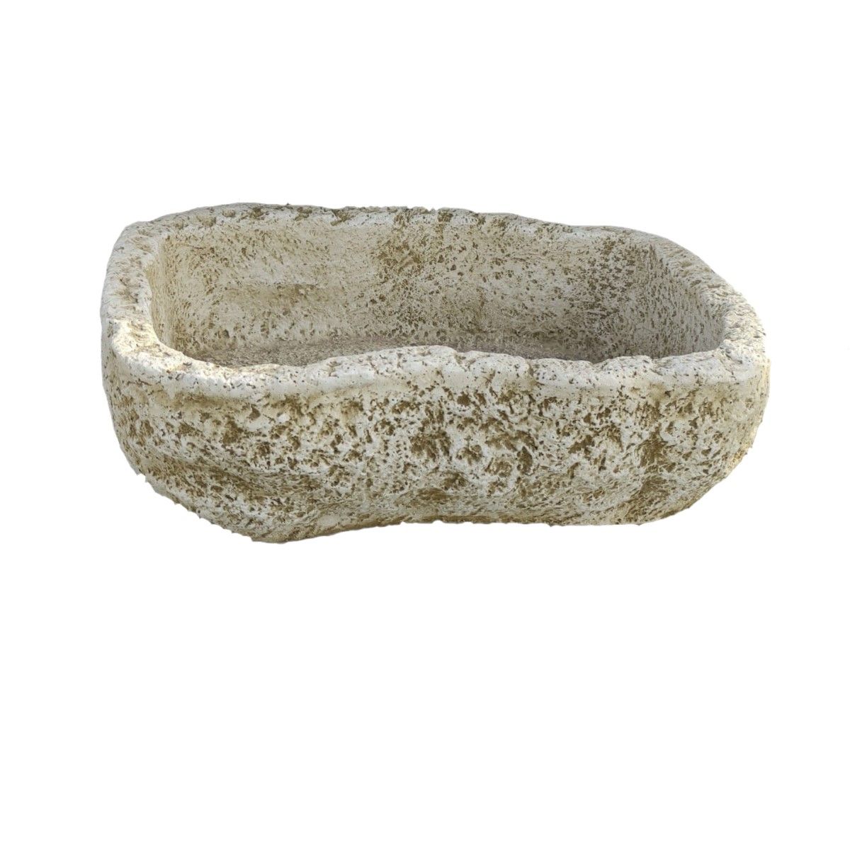 Jardinière RUSTIQUE 45x25x10cm. en Béton Pierre allégé. Gris | Leroy Merlin