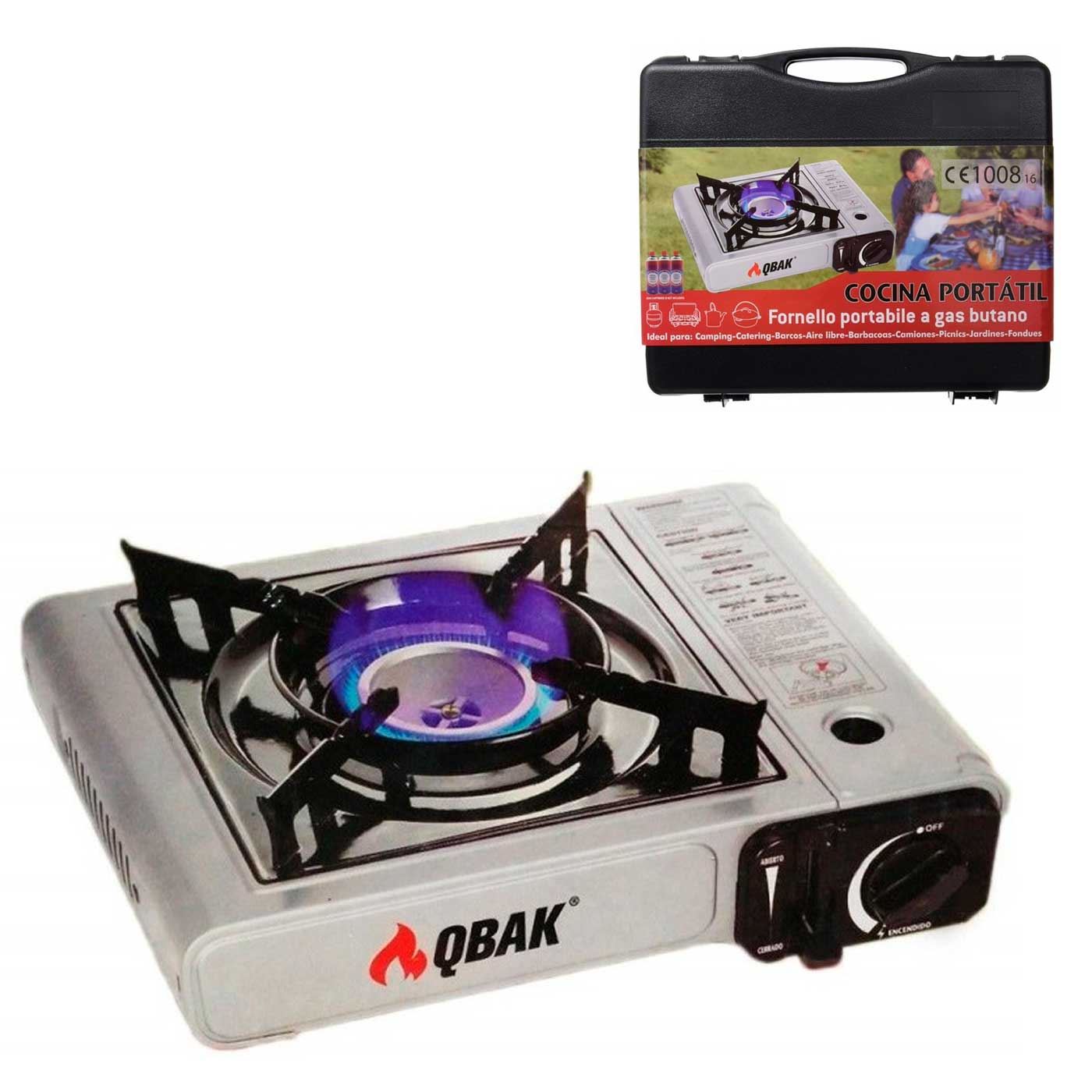 Cocina portátil a gas con un hornillo, mini cocina de camping compacta ...