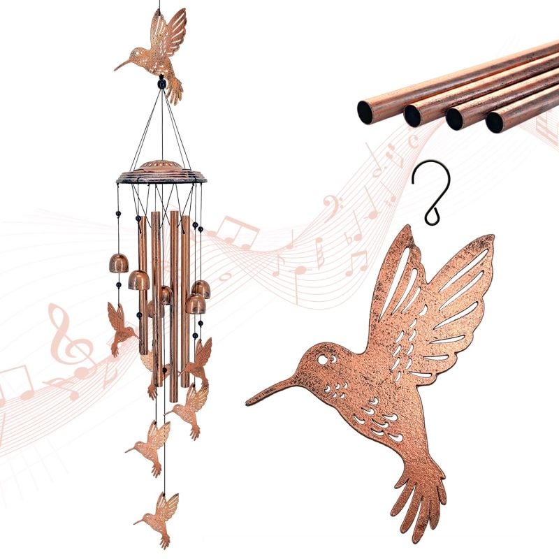 Carillon colibri métal – Cadeau homme/femme, déco int/ext pour maison ...