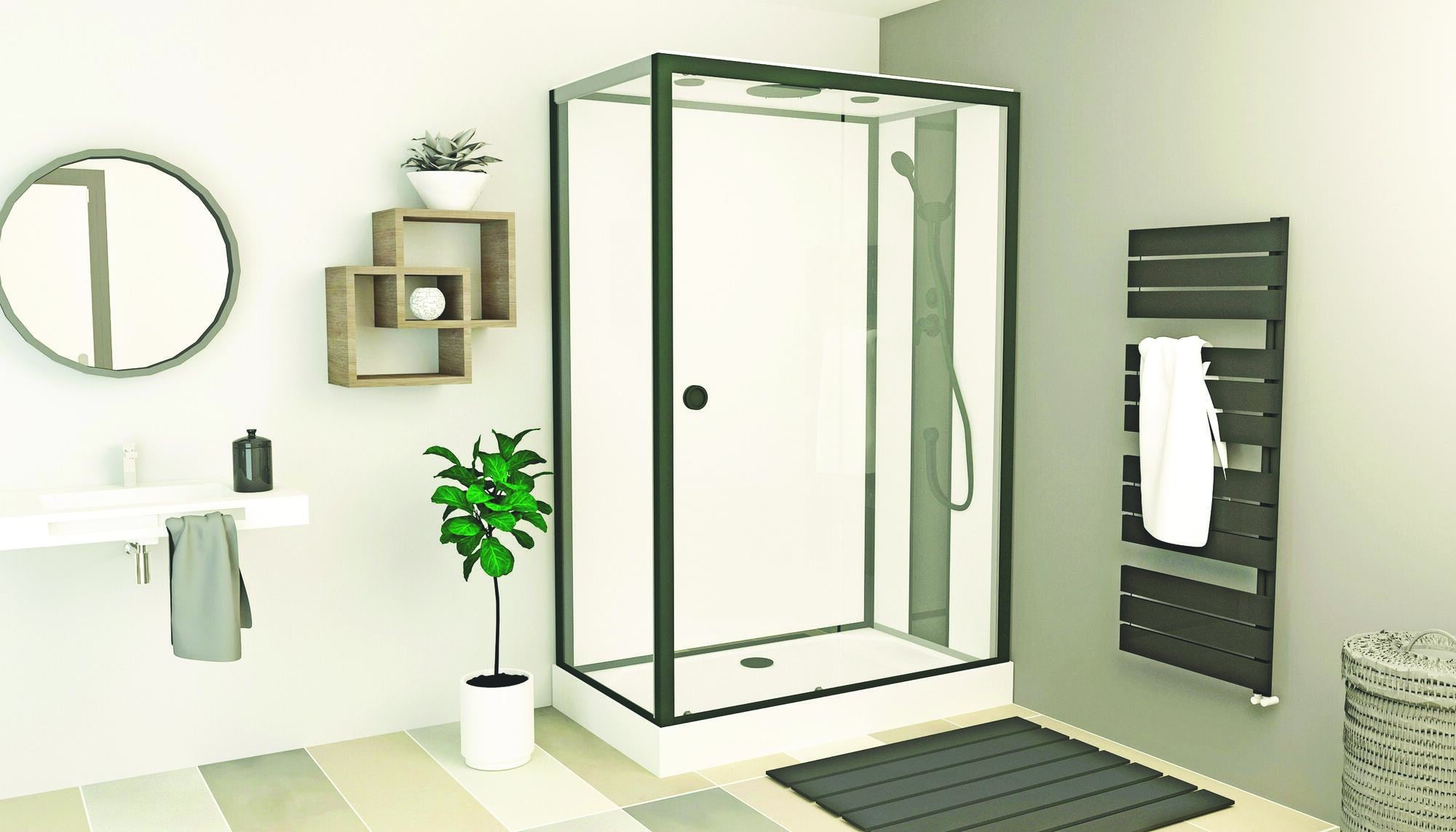 ONDEE - Cabina de ducha GONEA - Montaje sin silicona -140x80cm ...