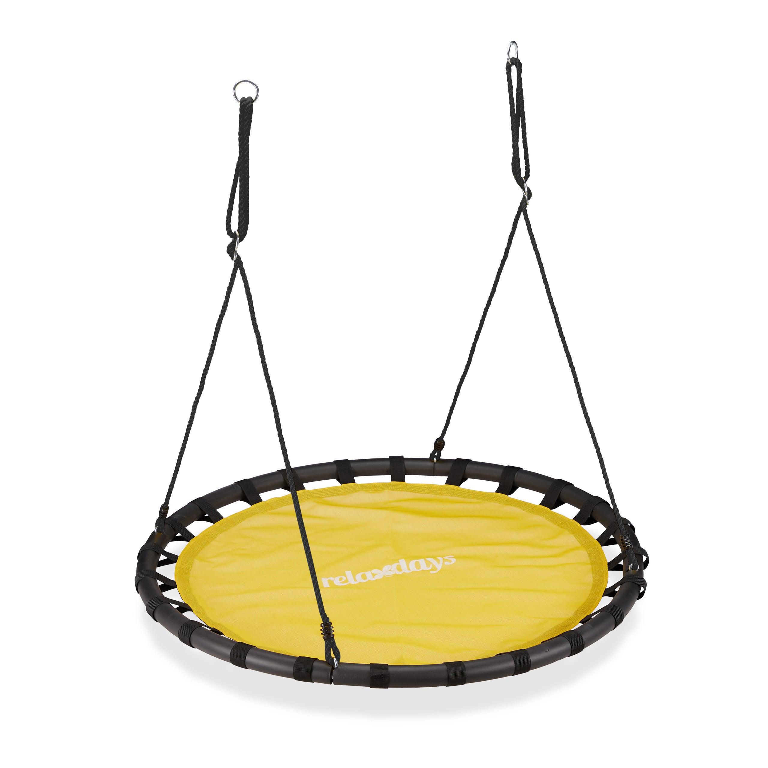 Relaxdays Balançoire nid d'oiseau rond 120 cm à suspendre enfant adulte ...