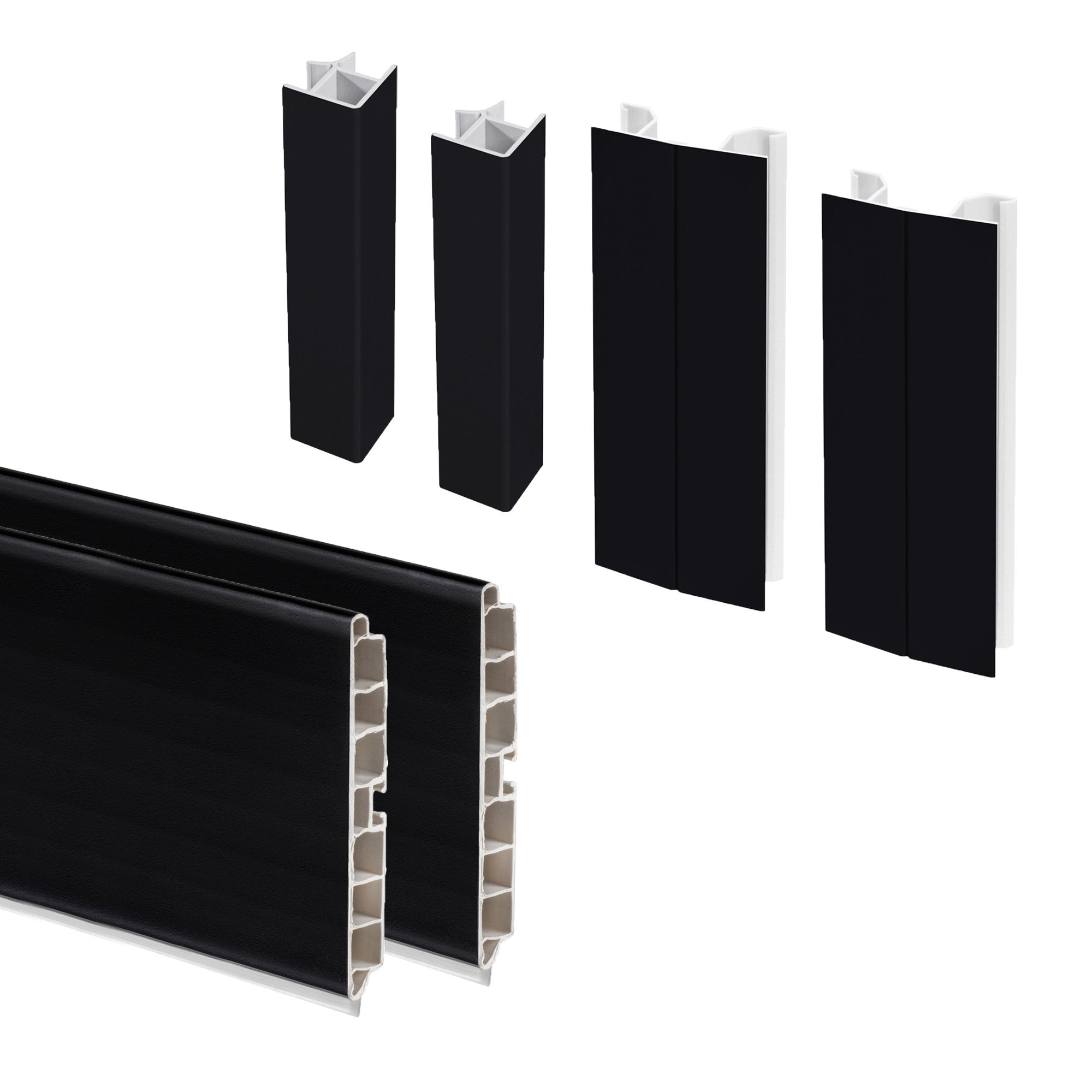 Emuca Lot de 2 plinthes de cuisine Plasline avec raccords, hauteur ...