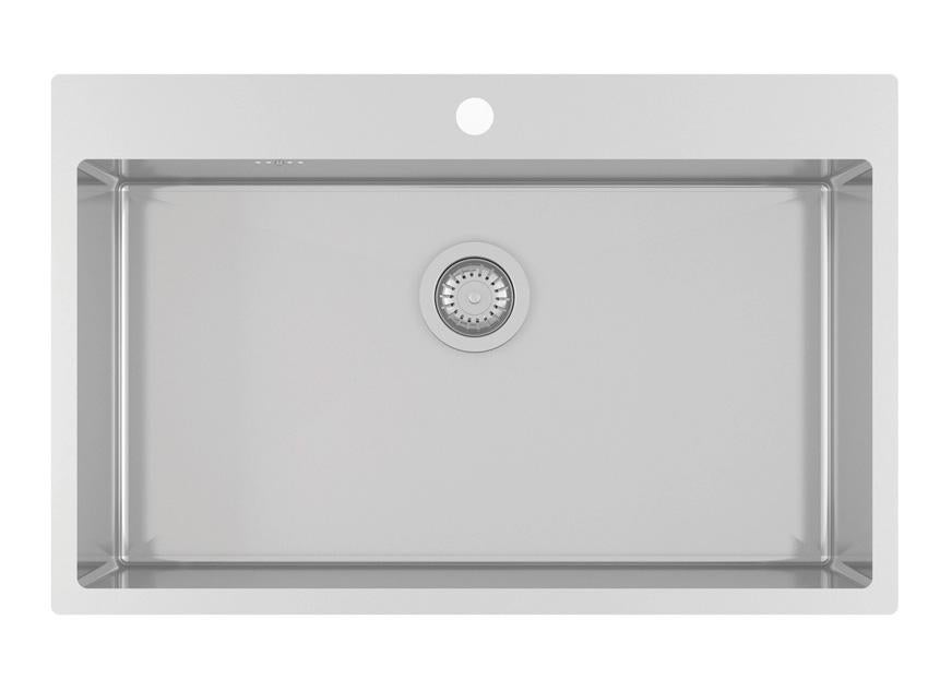 Ausmann Oder Bleu grand évier en acier inoxydable 79x50cm pour montage ...