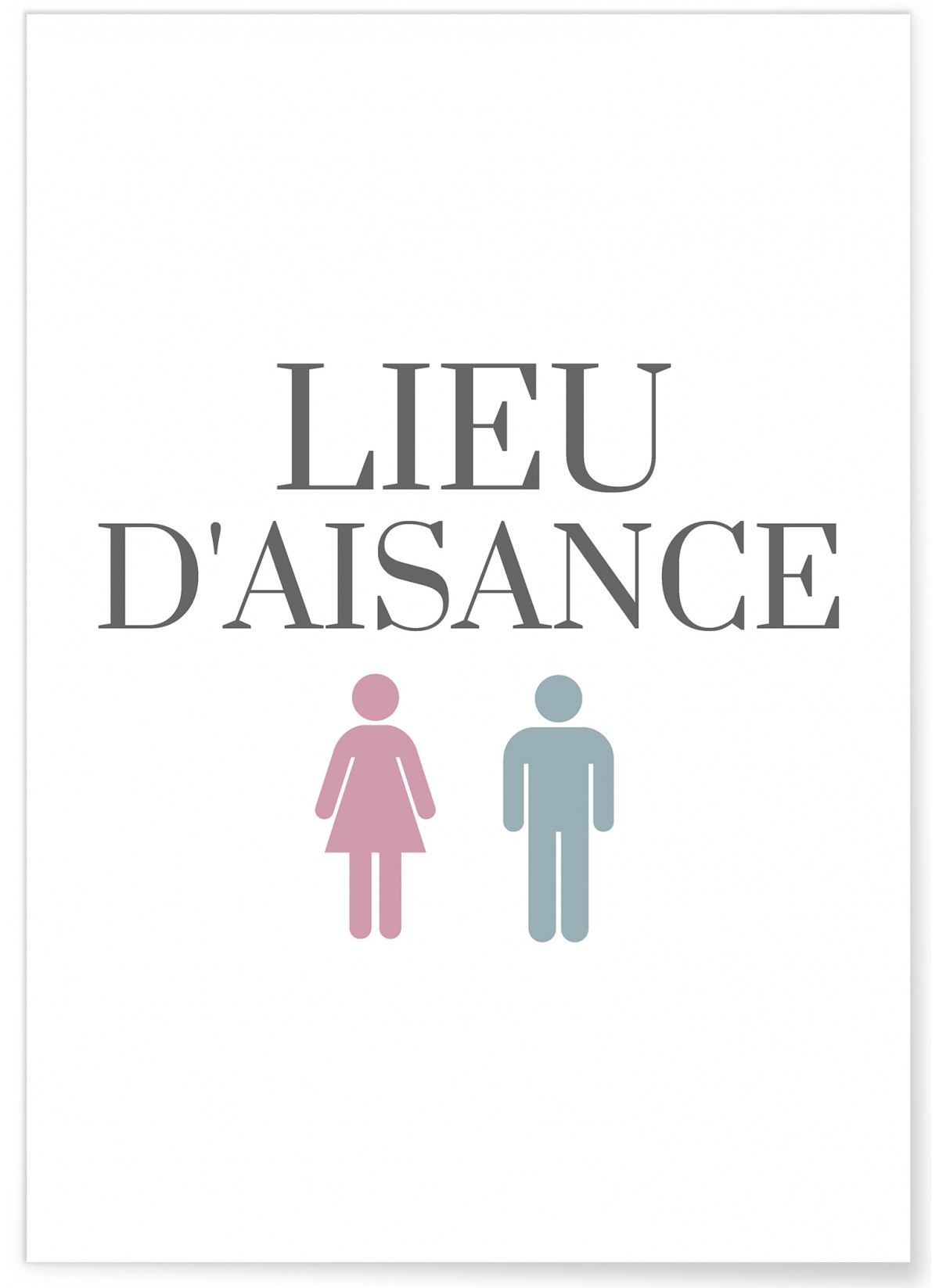 Affiche Lieu d'aisance - Format A3 - | Leroy Merlin