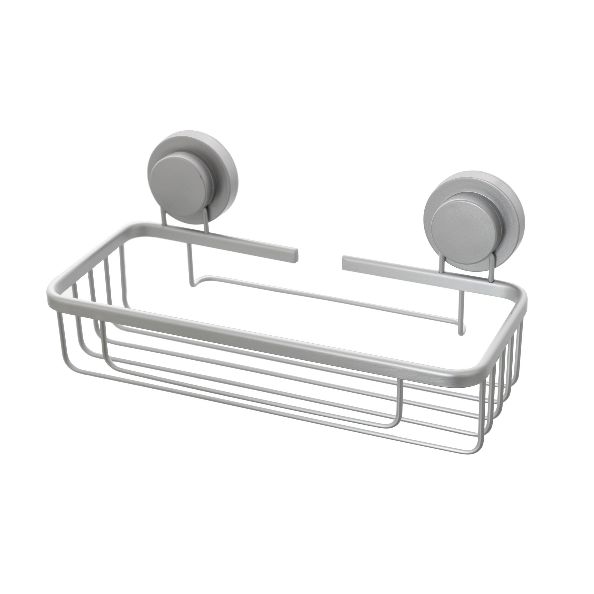 Tablette de douche rectangulaire en acier chromé à double fixation ...