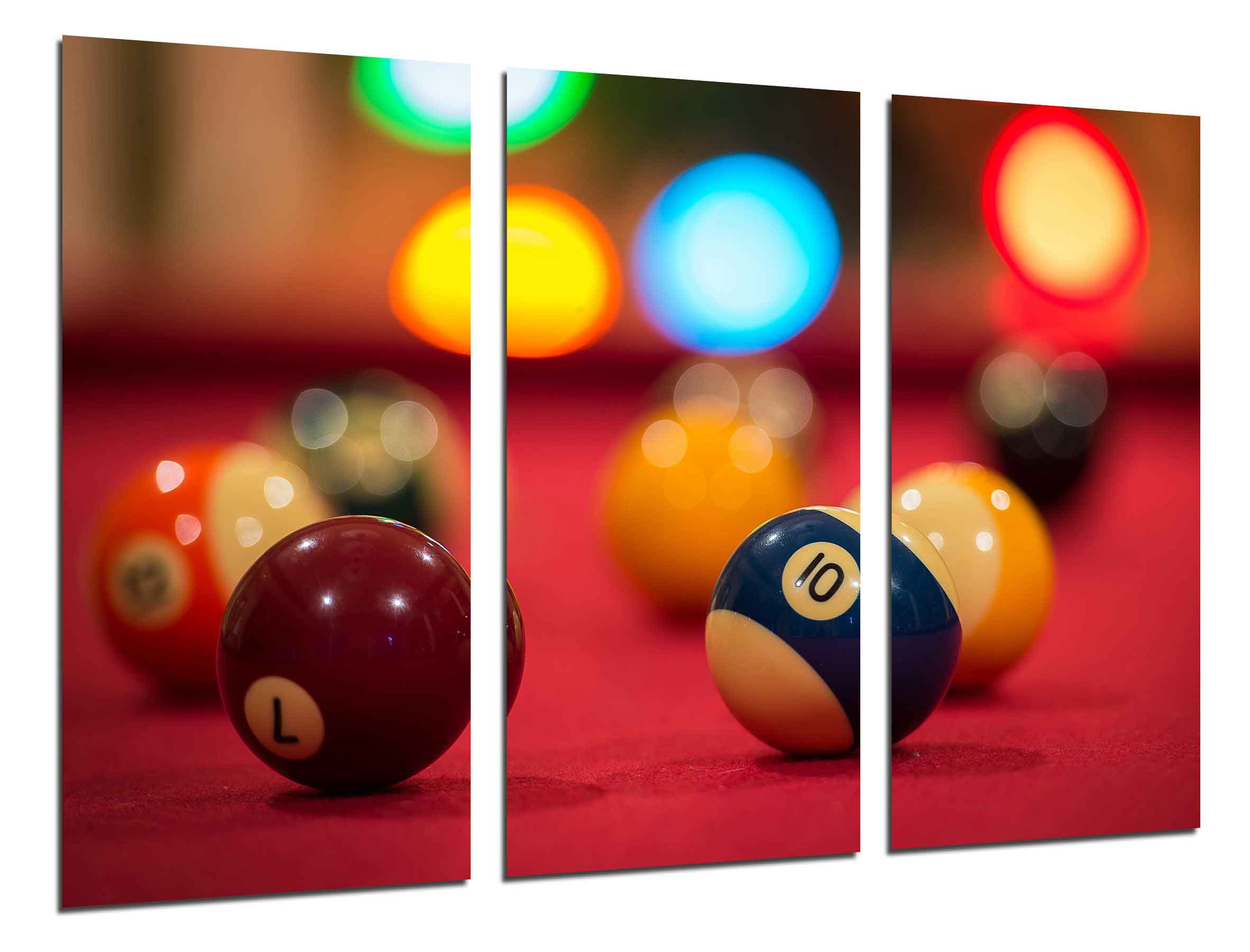 Juego Mesa de Billar, impresión fotográfica sobre madera, cuadro ...