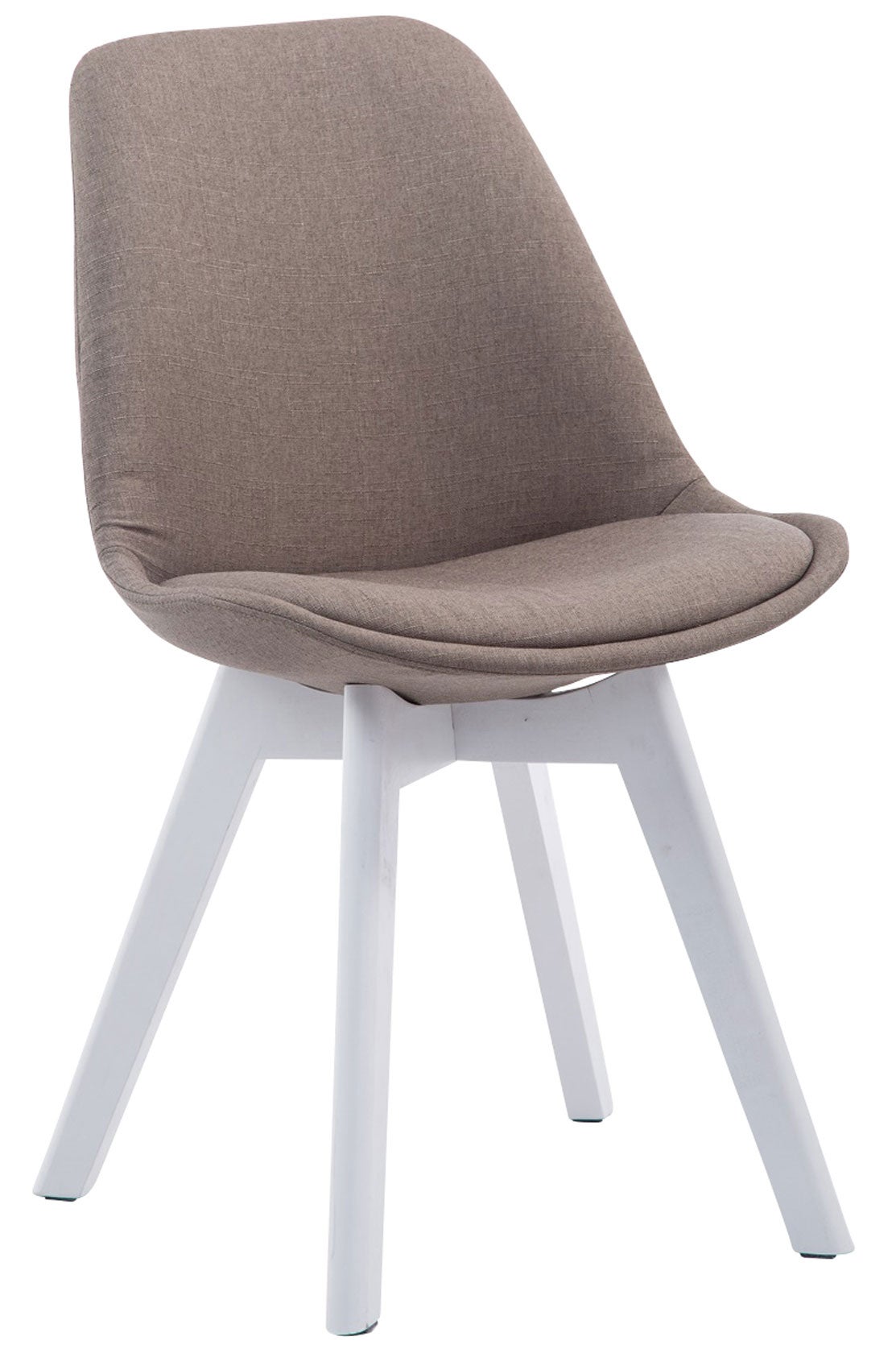 Silla De Comedor Borneo V2 En Tela Gris topo|Blanco | Leroy Merlin