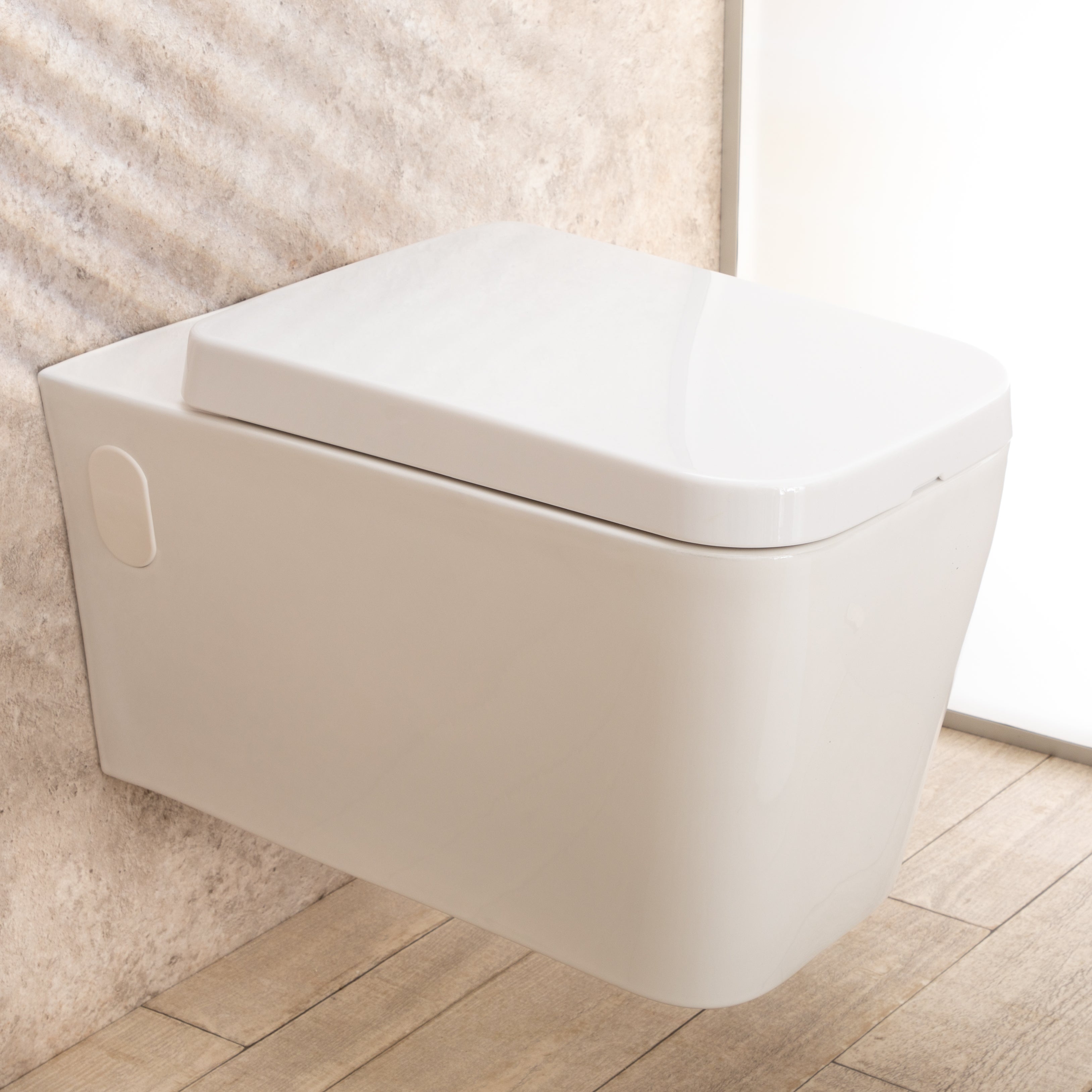 WC Sospeso Minimal in ceramica di design moderno L36xP57xA32 cm | Leroy ...