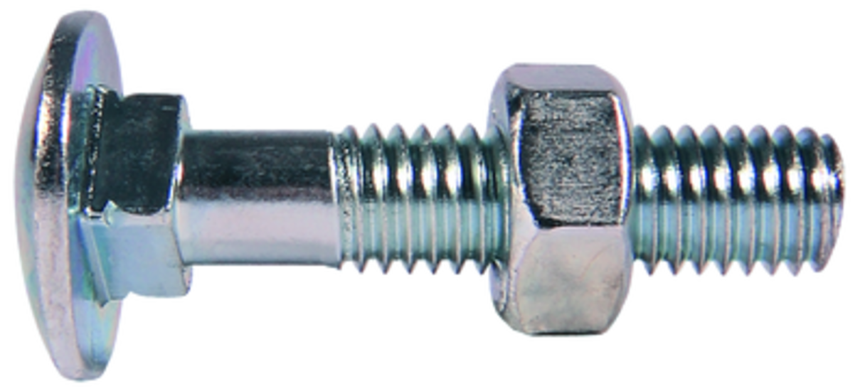 Boulon TRCC tête ronde avec carré sous-tête avec écrou M6X30 certifié ...