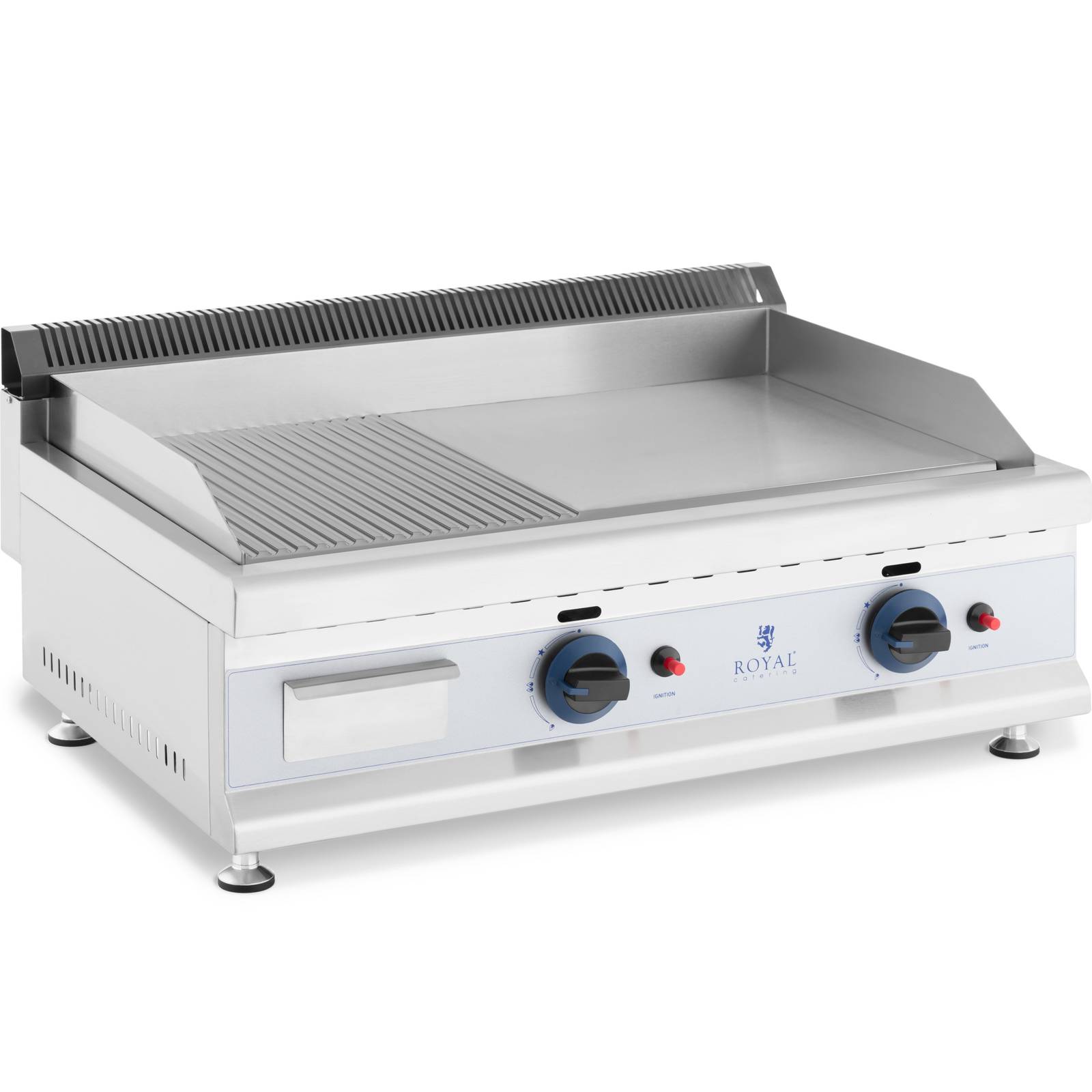 Griglia Fry Top A Gas Piastra In Acciaio Rigata E Liscia Gas naturale ...