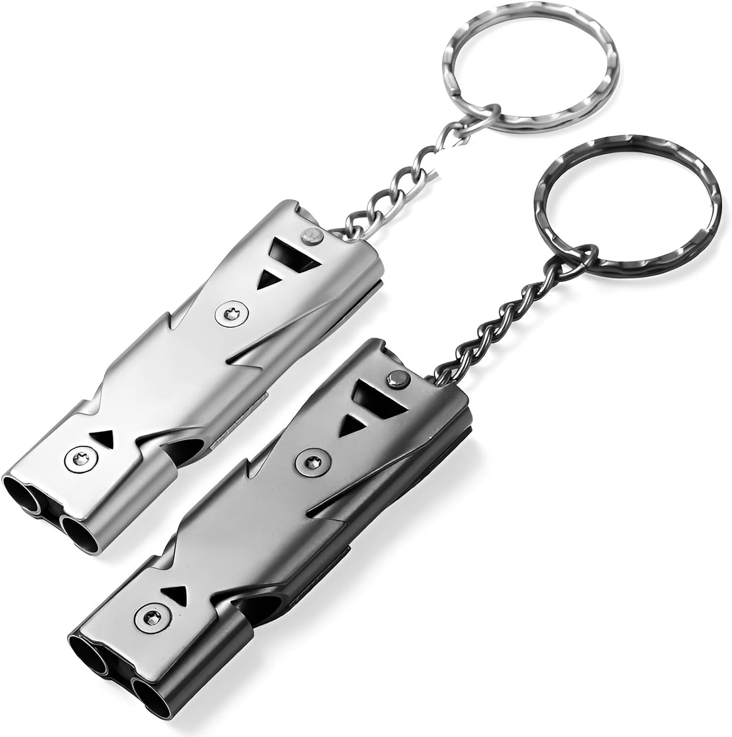 2 Pièces Sifflet de Signal Sifflet Métal Haute Décibel Sifflet d ...
