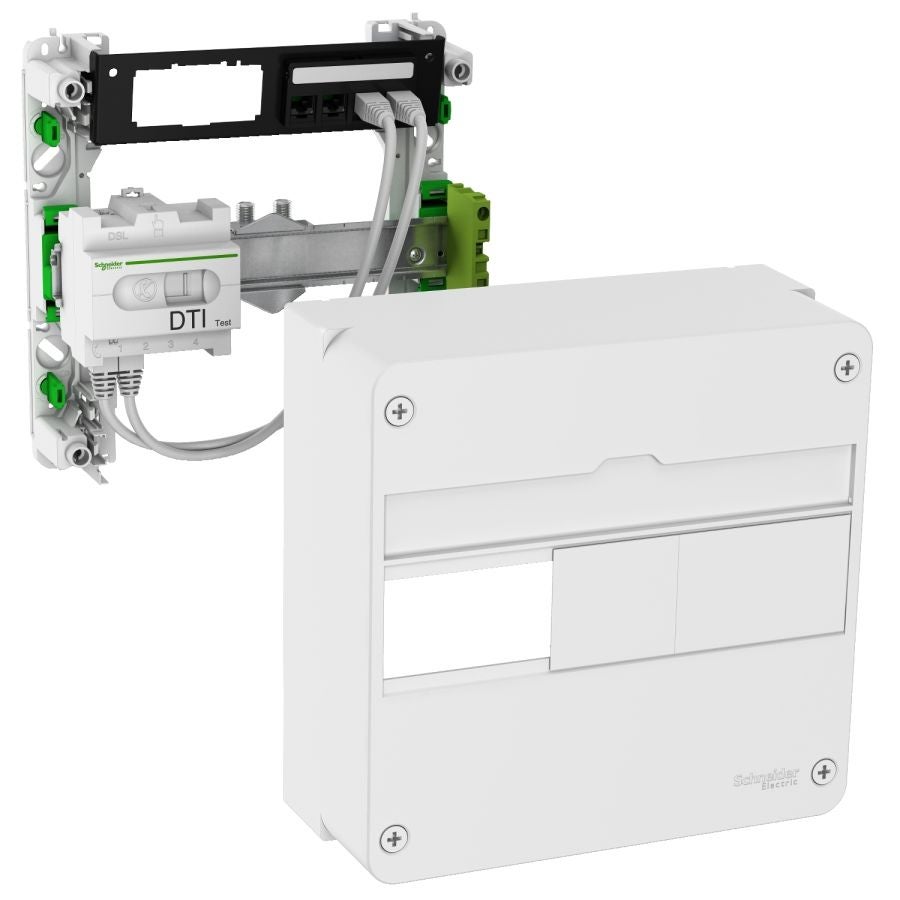 Coffret de communication Eco-Pack - 1 rangée 13 modules - Schneider ...