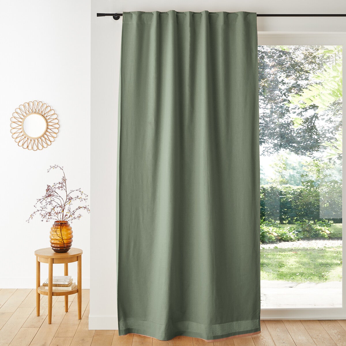 Rideau métis occultant pattes cachées, Lincot - Laurier - 350 x 135 cm ...