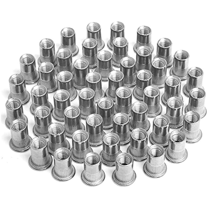 100 pièces écrou à Sertir M4 M5 M6 M8,écrous de Rivet Insert Fileté ...