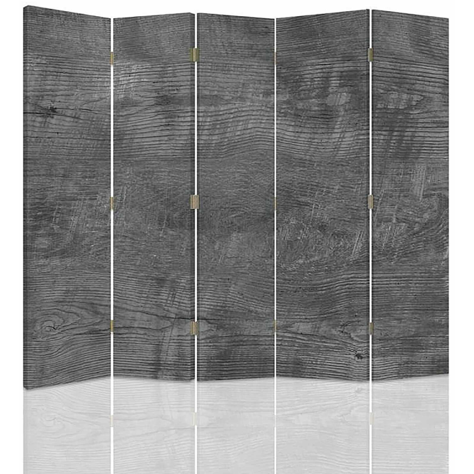 Paravent Design Gris en Bois à 5 Panneaux pour Intérieur - 180 x 180 cm ...