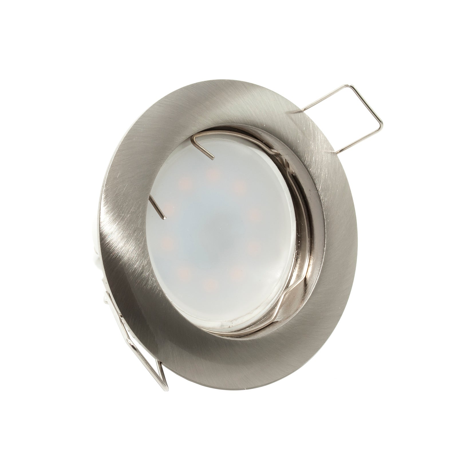 Spot encastrable en acier satiné, lampe LED GU10 8W, puissance 50w ...