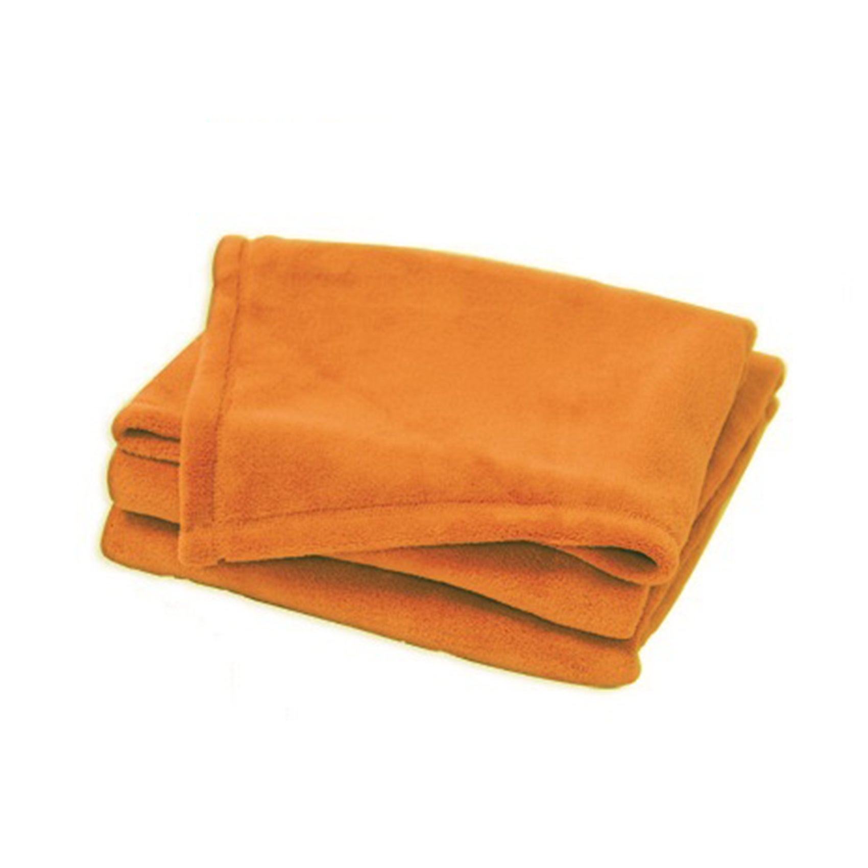 Couverture unie et colorée - Orange - 75x100 cm - Microfibre | Leroy Merlin