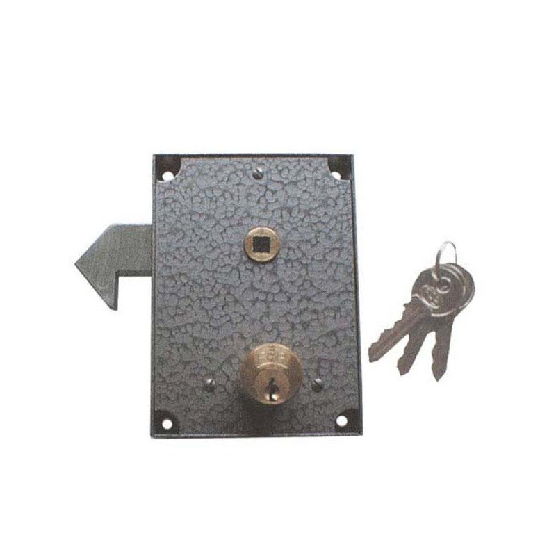 Serrure pour portail coulissant cylindrique longue droite 50 Fpb ...