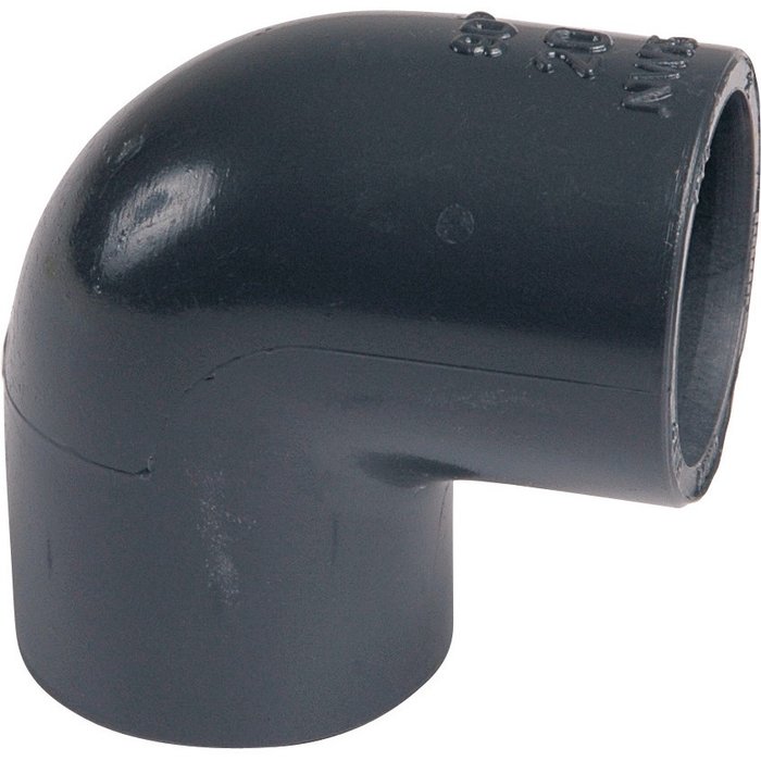 Raccord PVC pression noir coudé 90° - Ø 63 mm - Girpi | Leroy Merlin
