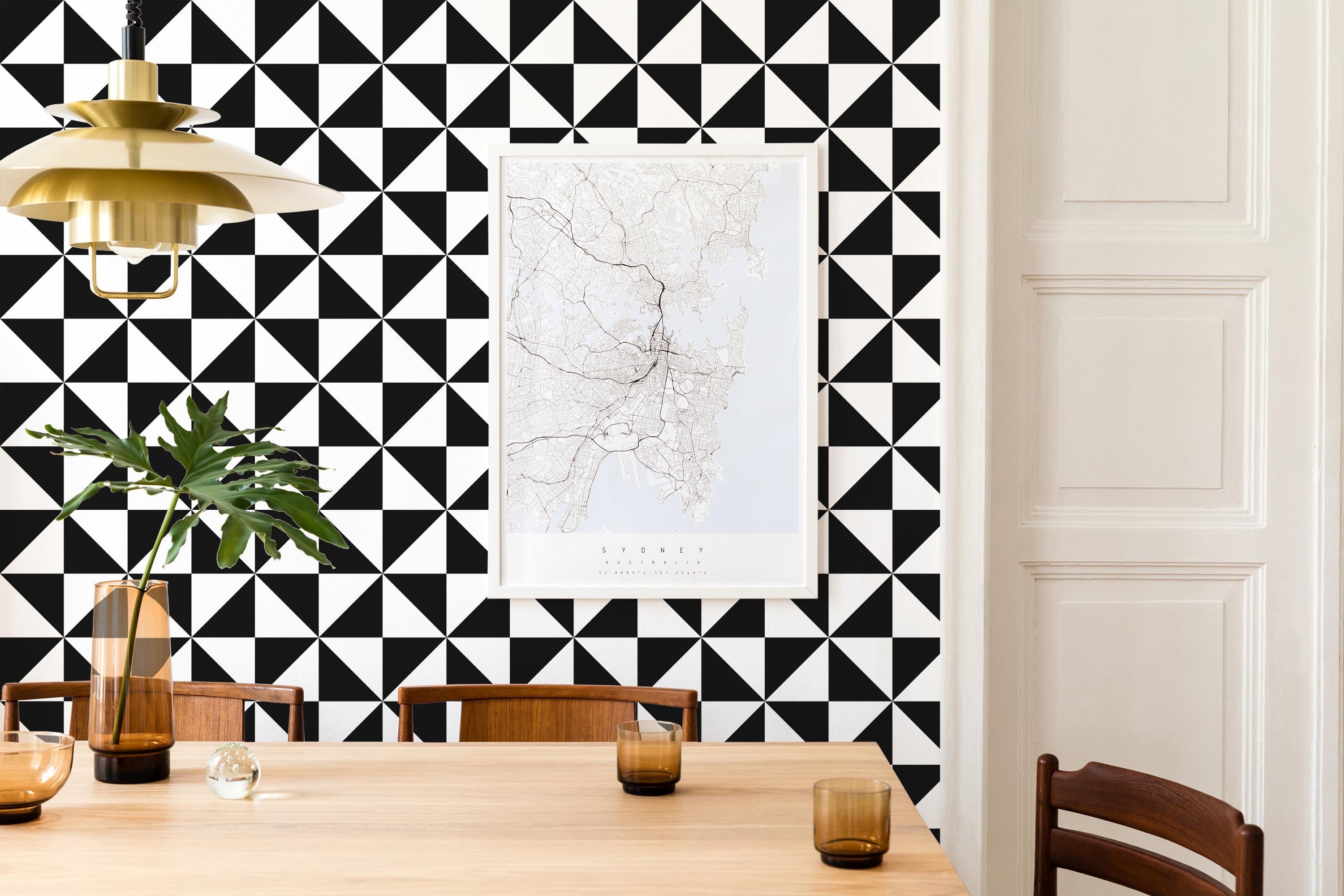 Geometric Triangle Burst Wallpaper | Leroy Merlin