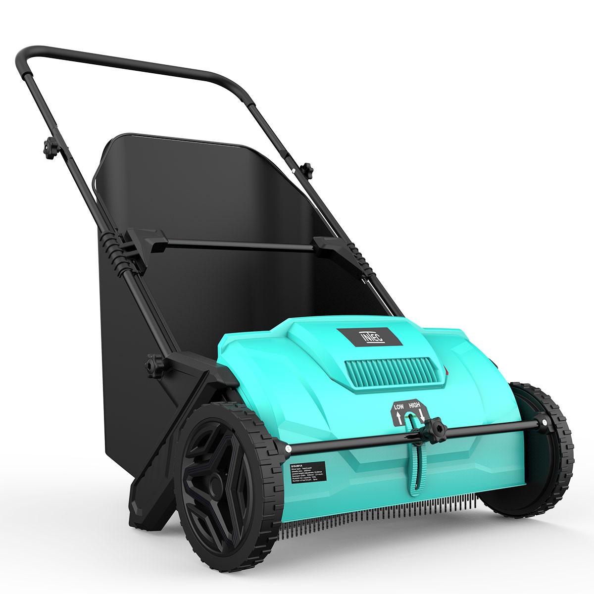 Balayeuse gazon et herbes Ramasse feuilles mécanique Grand Bac 100L ...