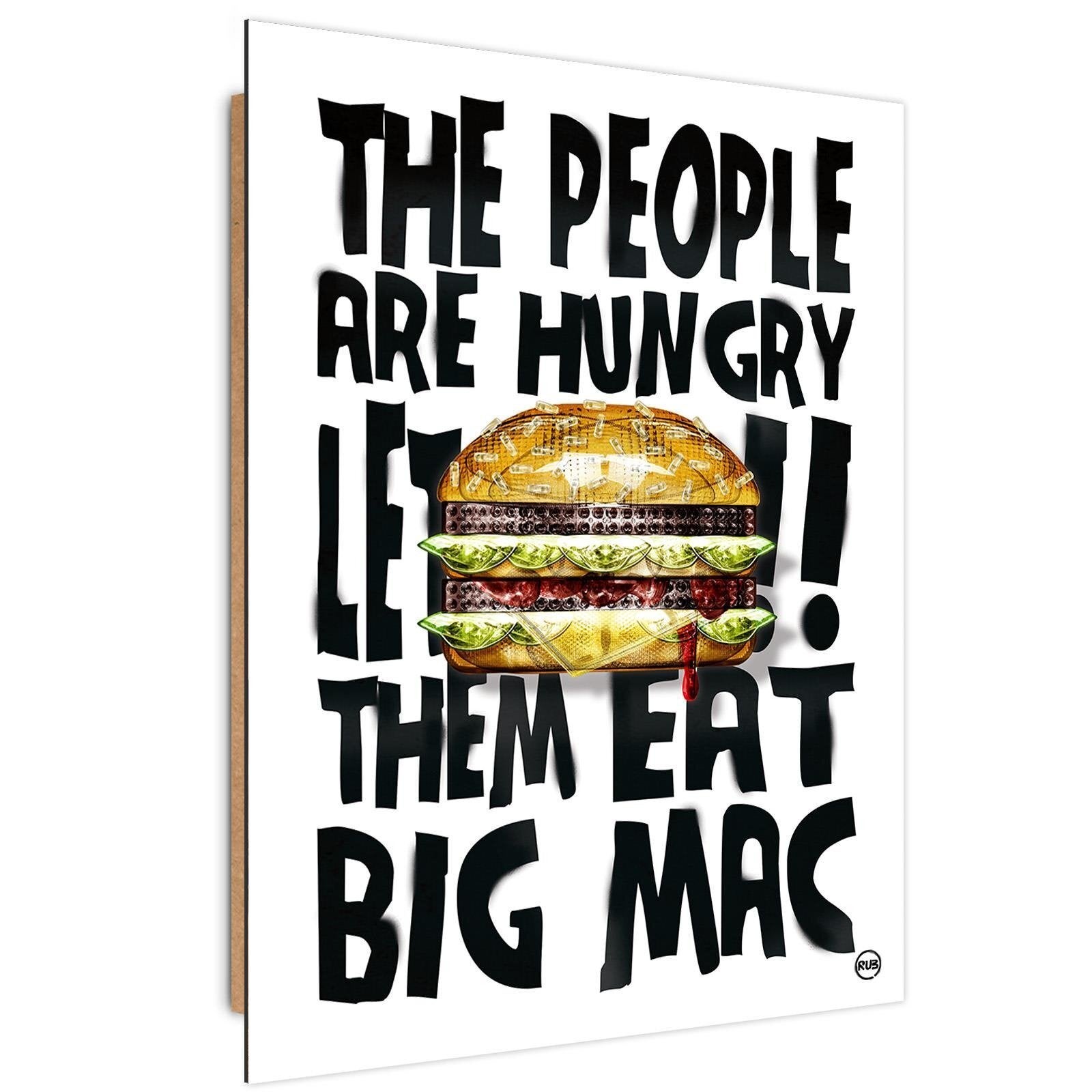 Tableau hamburger bois - 40 x 60 cm | Leroy Merlin