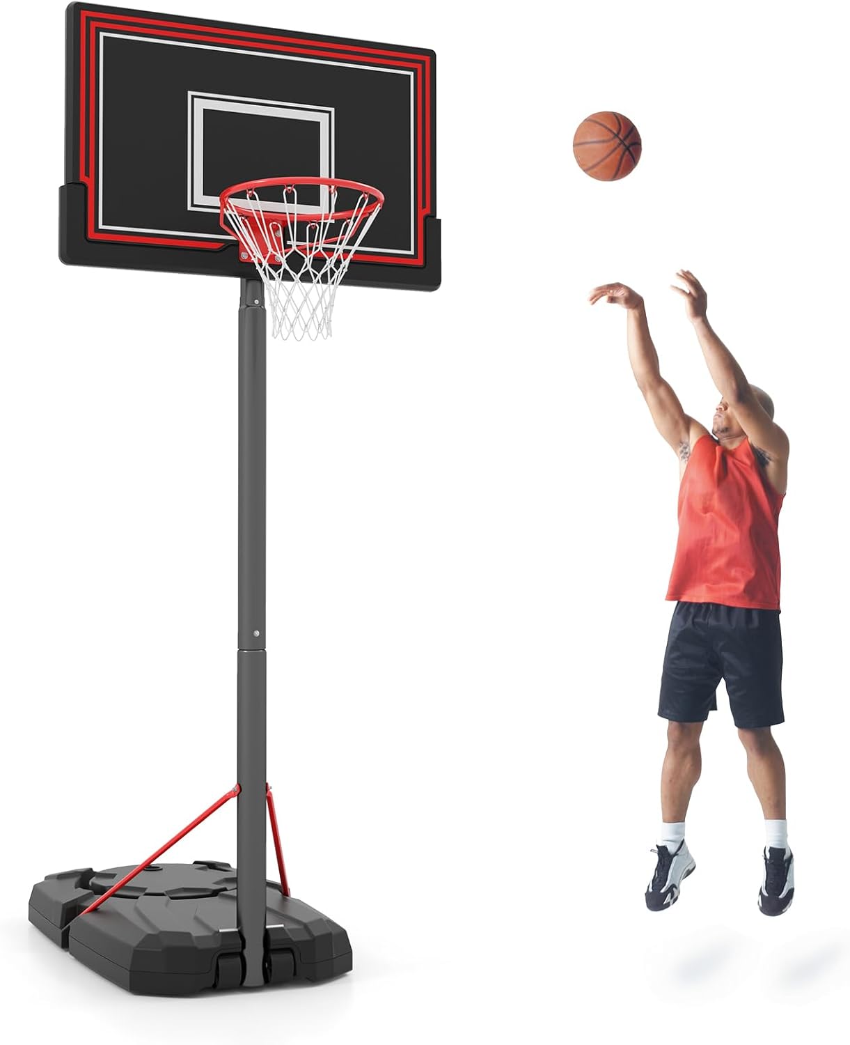 Canestro da Basket da Esterno Regolabile in Altezza 230-305 cm con ...