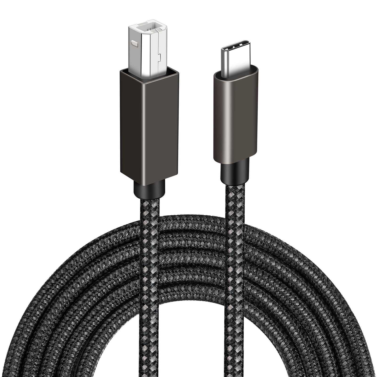 Cable para impresora USB B - USB C. Black 2 metros | Leroy Merlin