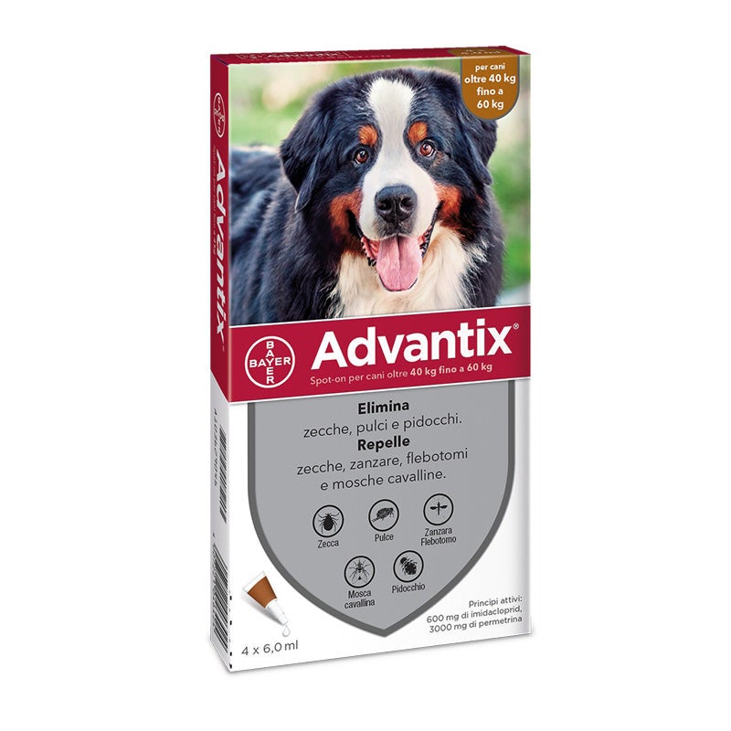 Advantix para perros de 40 a 60 kg Spot-On repelente de pulgas ...