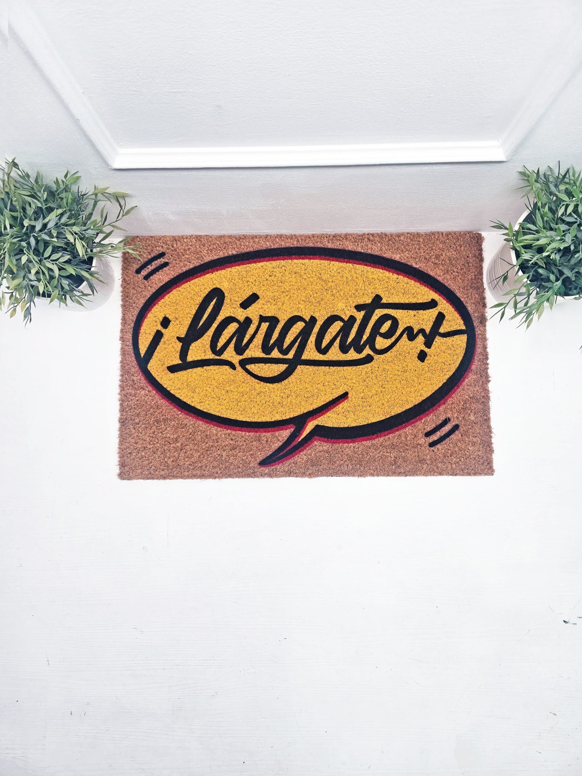 Felpudo “Largate” de coco con base antideslizante de PVC. Felpudo con ...
