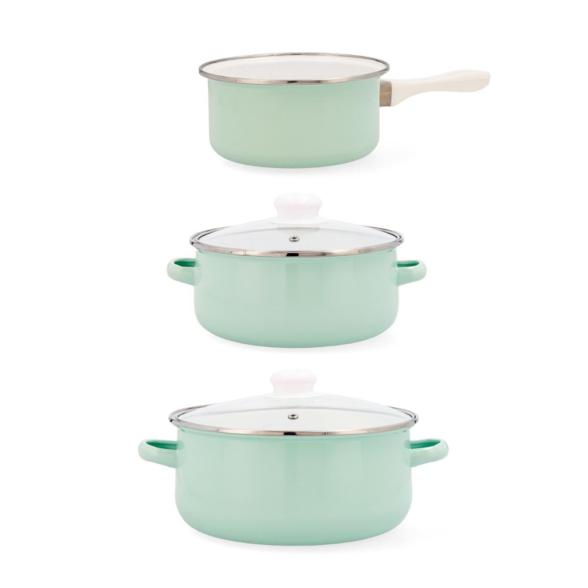 Set 3p Bateria Cocina Esmaltado Cocco Qd 20cm - 24cm - 16cm Quid Cocco ...
