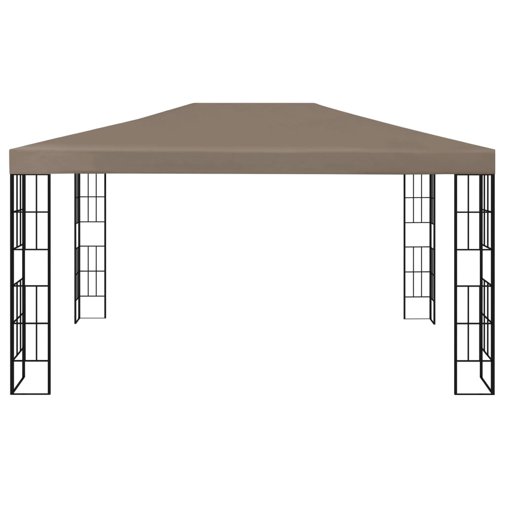 Tonnelle de jardin | Belvédère 4x3 m Taupe CFW310778 | Leroy Merlin