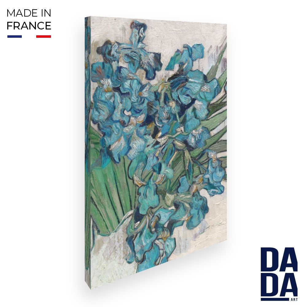 Toile Fleurs irises / 100x140cm / Fabriqué en France / DADA ART | Leroy ...