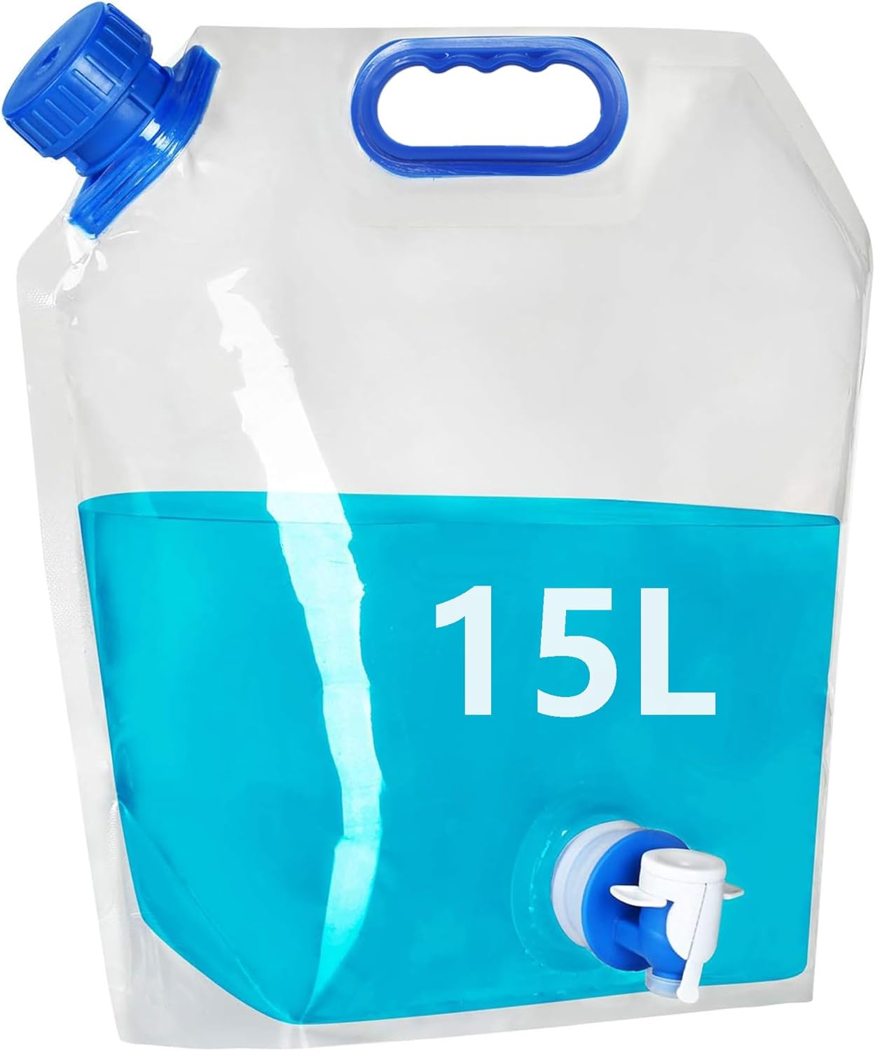 Bidon d'eau pliable avec valve, réutilisable, adapté au camping, à la ...