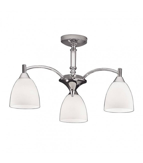 Plafonnier chrome Emmy 3 Ampoules | Leroy Merlin