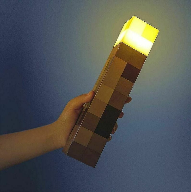 Minecraft Game Led Torch Desk Lampe De Chevet Veilleuse Décoration de ...
