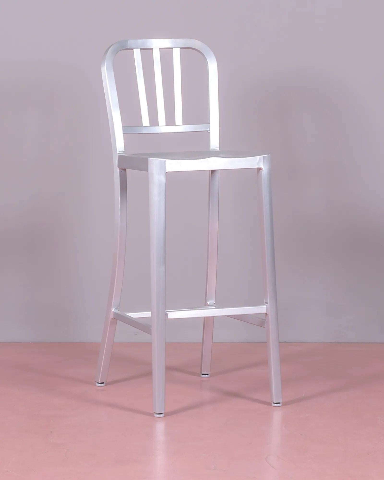 Taburete metálico de respaldo alto - Navi Army - Nest Dream - Aluminio ...