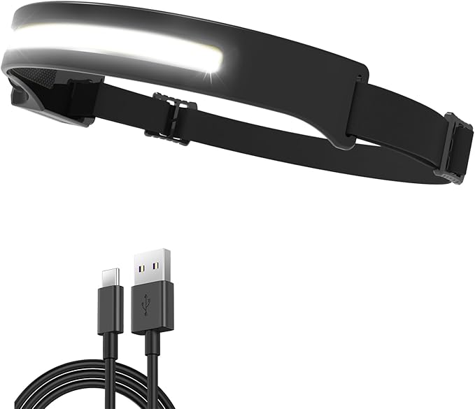 Outdoor Lampe frontale grand angle Lampe frontale Led USB Capteur ...