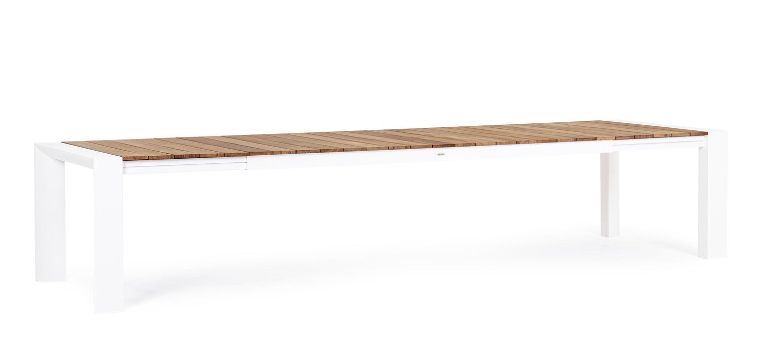 Table extensible CAMERON 253/319/384x110 blanc, structure en aluminium ...