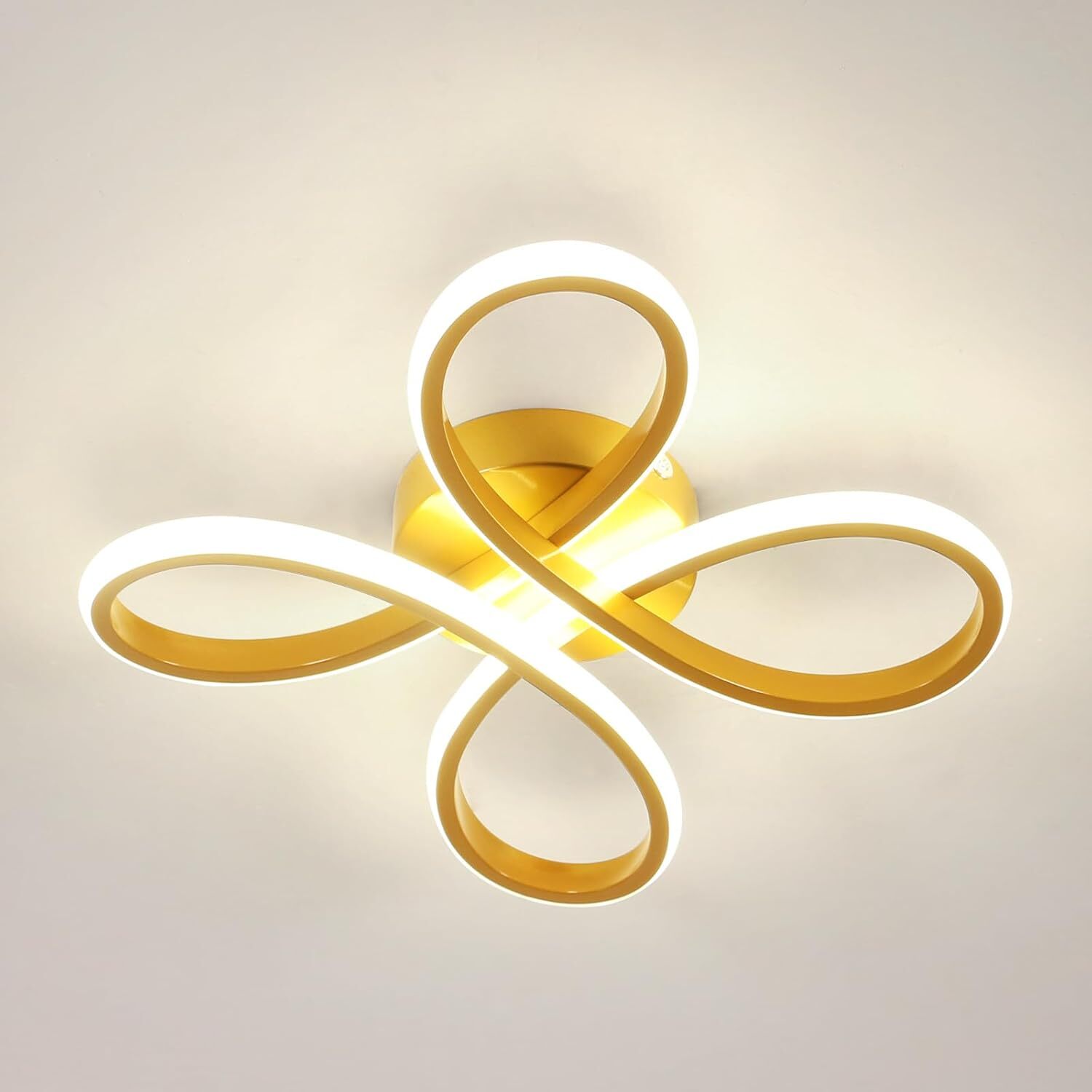 COMELY Plafonnier LED Moderne 30W 3375LM Ø30CM Doré, Luminaire de ...