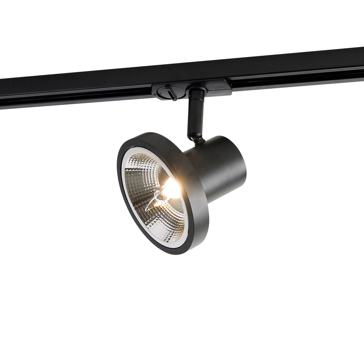 Spot sur rail moderne monophasé noir AR111 - Jeany | Leroy Merlin