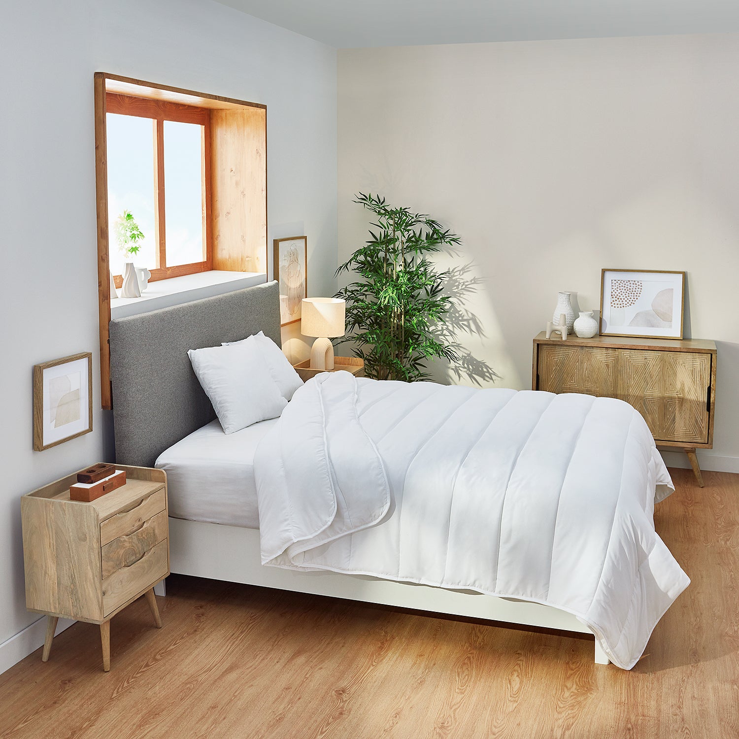 Edredón Nórdico 2 en 1 | Fibra bambú | Otoño-Invierno | Cama 80/90 ...