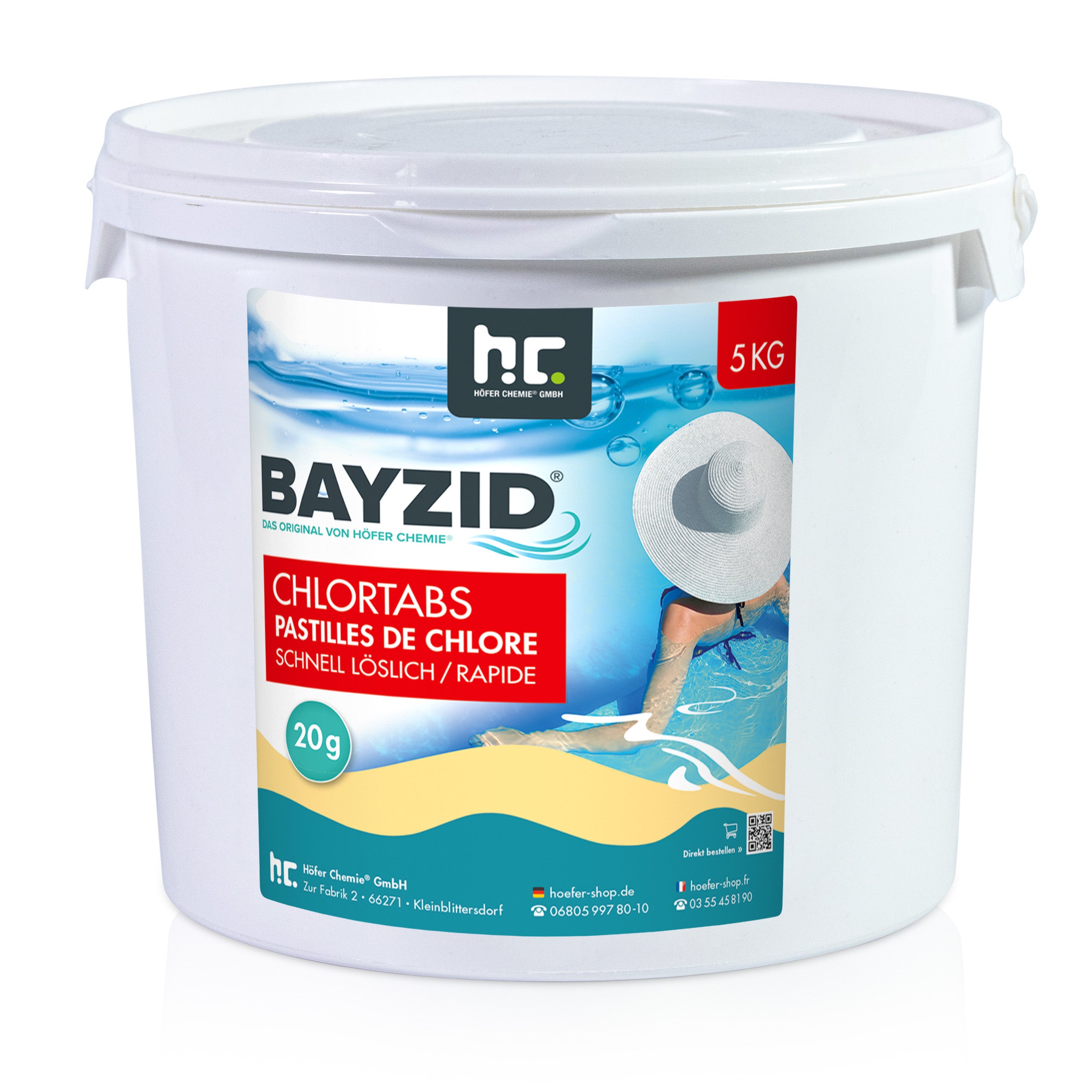 1 x Pastilles de chlore choc de 20g Bayzid® en seau de 5 KG | Leroy Merlin