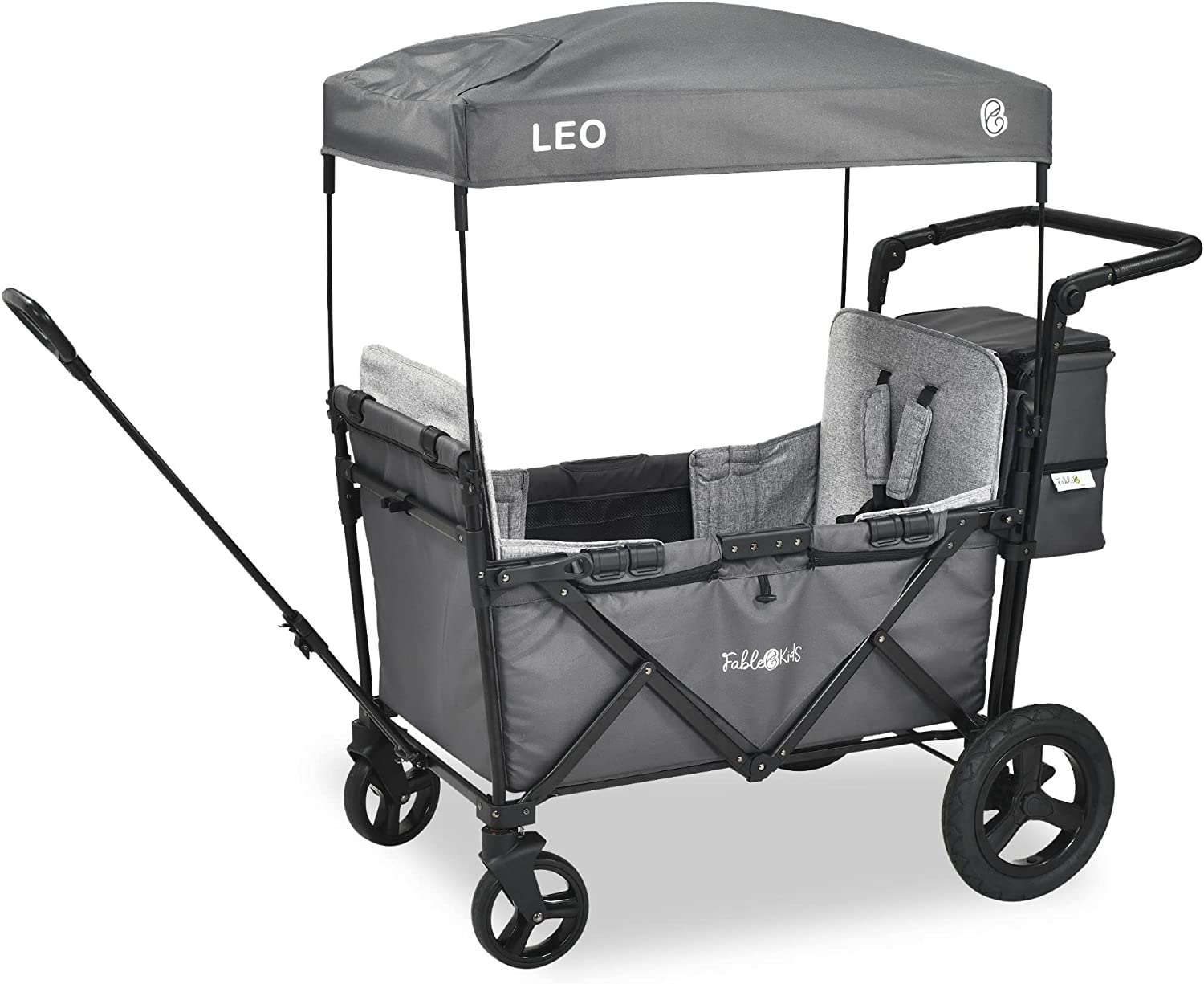 FABLEKIDS Chariot Leo X2Plus avec Toit Chariot de Transport Pliable ...