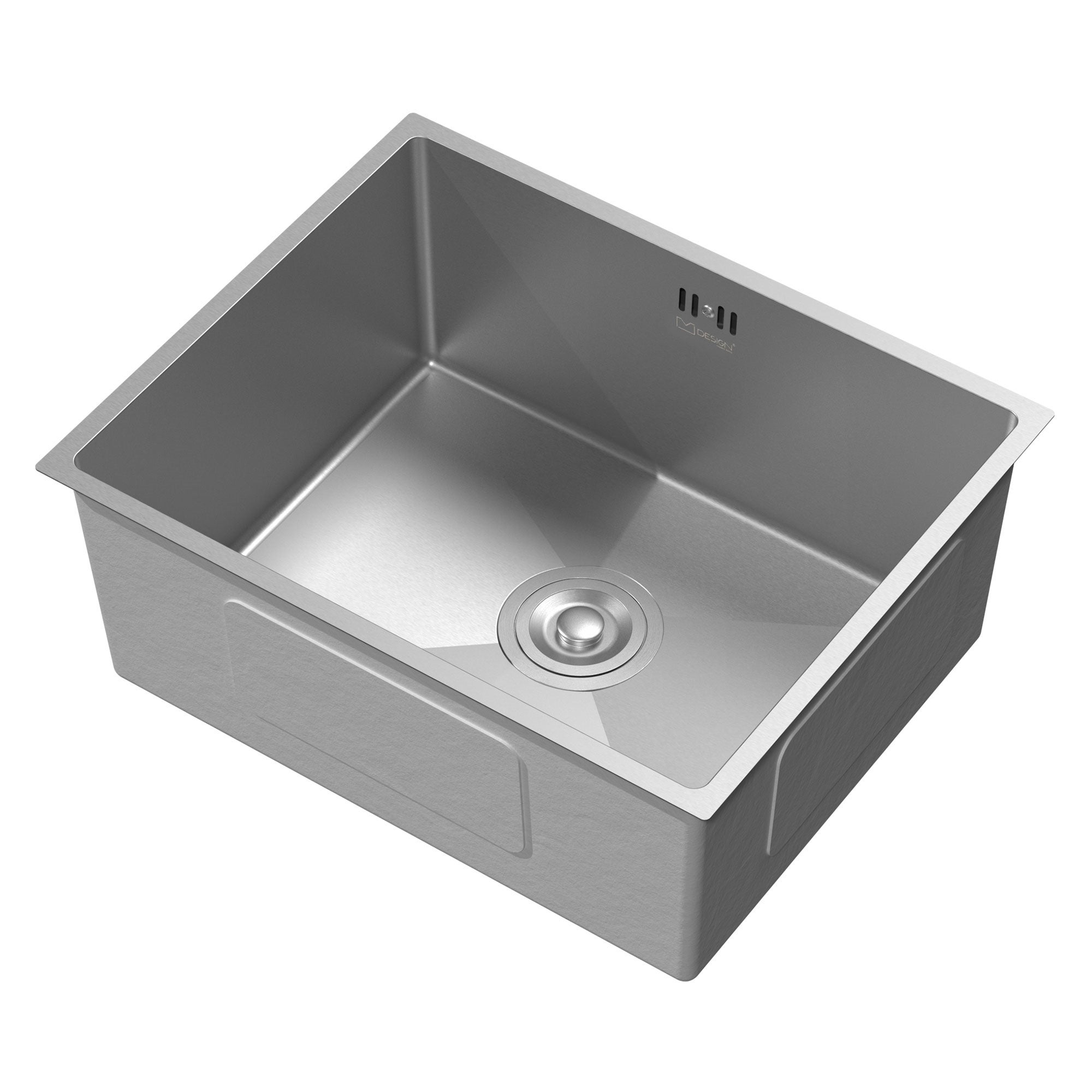 Fregadero de cocina de un seno 50x40 cm plateado lavabo con desagüe y ...
