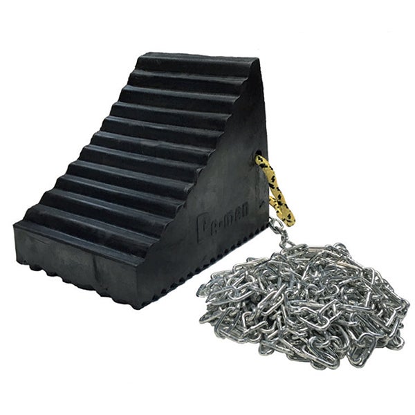 Cale roue caoutchouc - Longueur 245 mm / Largeur 165 mm - Hauteur 200 ...