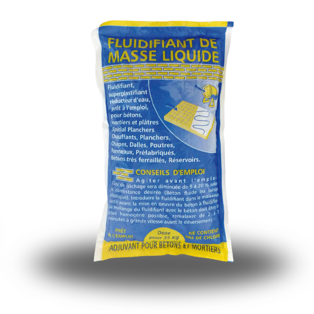 Fluidifiant pour béton, mortier et plâtre Dose de 175 ml pour un sac de ...
