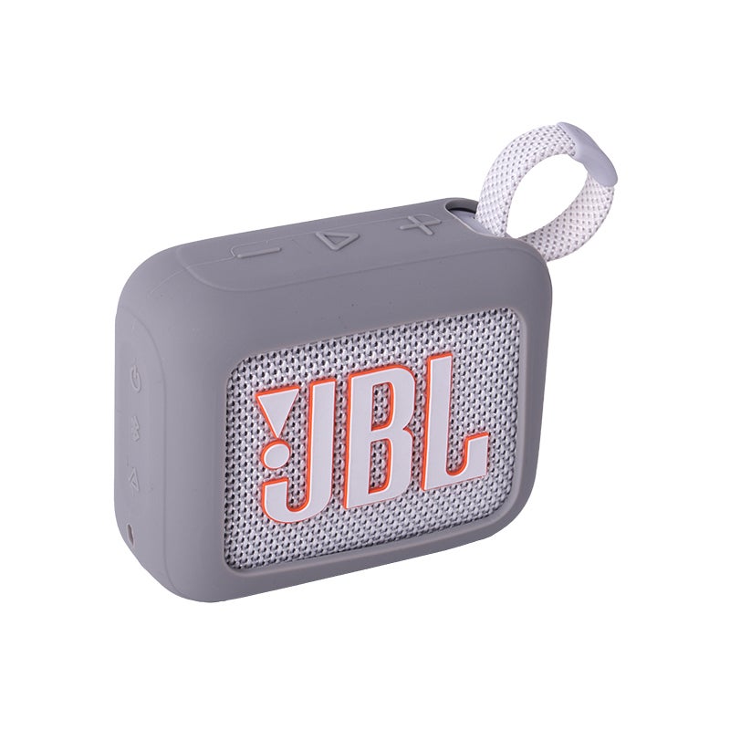 Funda de silicona con mosquetón para JBL GO4 Silver | Leroy Merlin