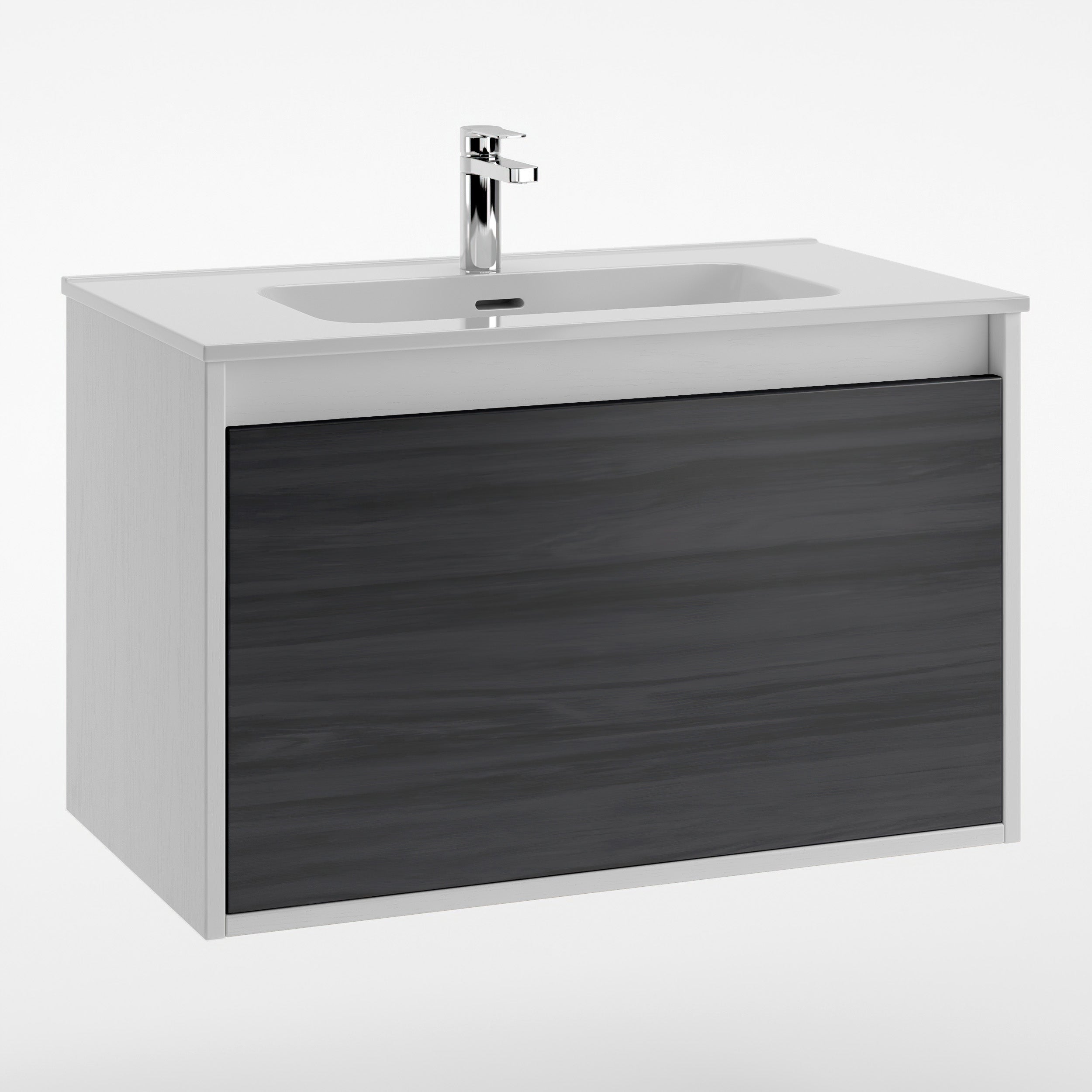 Meuble de salle de bain 100 cm + vasque en céramique : Tribeca : L 100 ...