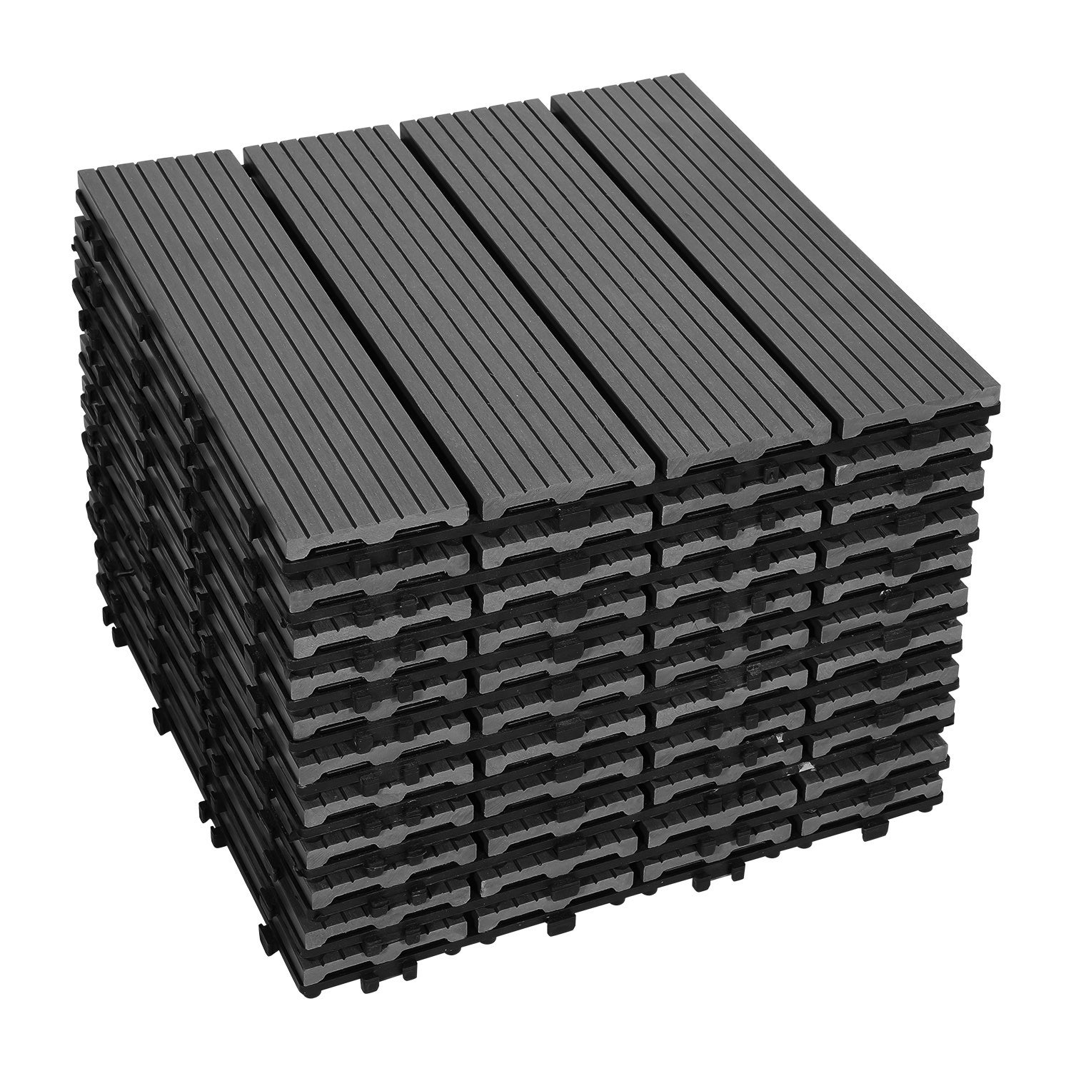 66 baldosas de tarima compuesta WPC solución modular para jardín y ...